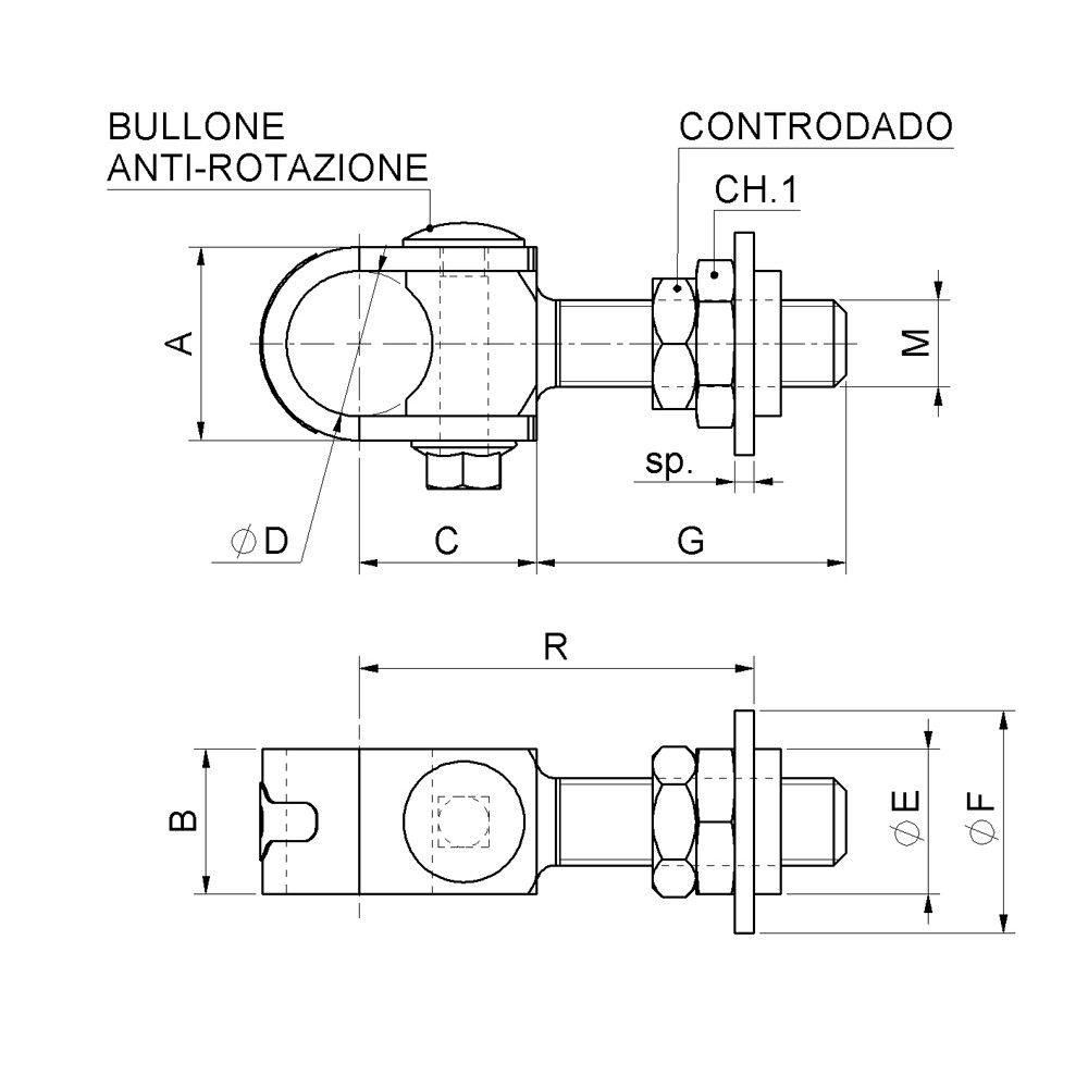 Cardine a fascetta regolabile cancello battente Combiarialdo | Windowo