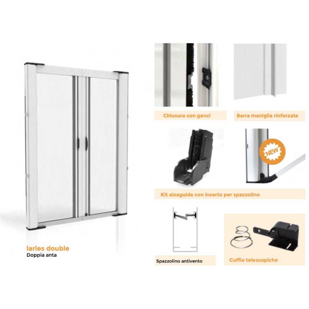 Laries Double Zanzariera Doppia Anta
